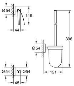 Grohe Essentials Sada doplňků pro toaletu 3 v 1 40407001