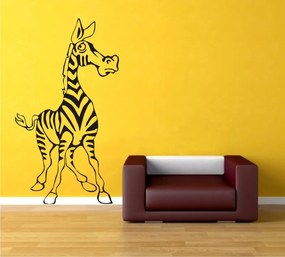 WALLVINIL Samolepky na zeď - Zebra Barva: Šedá tmavá, Velikost: 60x33 cm, Pravá / Levá: Pravá (dekorace směřuje/dívá se doprava)