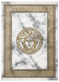 koberec EMERALD výhradní 1011 glamour, medúza řecký rám krém / zlato velikost 240x330 cm | krásné koberce cz