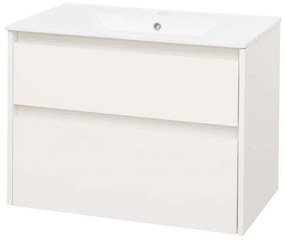 Mereo, Opto, koupelnová skříňka s keramickým umyvadlem 81 cm, bílá CN911
