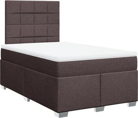 Box spring postel s matrací tmavě hnědá 120x190 cm textil 3292730
