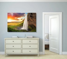 Obraz nádherný vodopád na Islandu - 60x40 cm