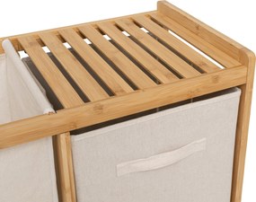 Bambusový regál s košem na prádlo TIDY BOX a úložnými boxy, 66 x 33,3 x 78,5 cm
