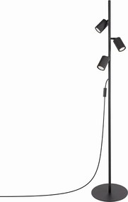 Černá hliníková stojací lampa s ohybatelnou konstrukcí (výška 155 cm) Gleam – Sollux