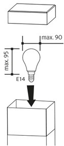 PANLUX Zahradní sloupek / svítidlo se soumrakovým senzorem GARD 36cm