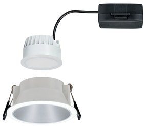 Paulmann 93409 LED Cole, bodovka v bílo-stříbrné úpravě, 1x6,5W LED 2700K tříkrokové stmívání, prům. 8,8cm, IP44