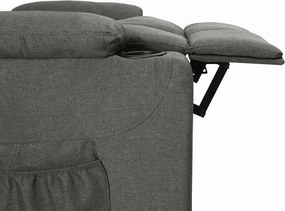 Polohovací křeslo tmavě šedé textil 339083