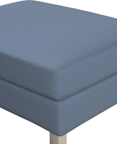 Potah na podnožku IKEA Karlstad barva modrá látka pletený vzor
