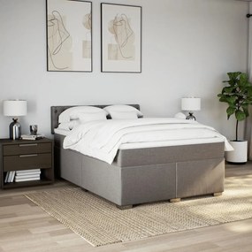 Box spring postel s matrací taupe 140x200 cm textil 3285922