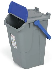 Mobil Plastic Plastový odpadkový koš na třídění odpadu ECOLOGY II, šedá/modrá