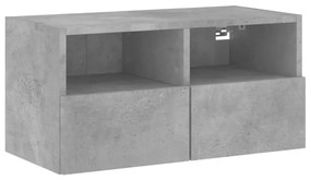 vidaXL Nástěnná TV skříňka betonově šedá 60x30x30 cm kompozitní dřevo