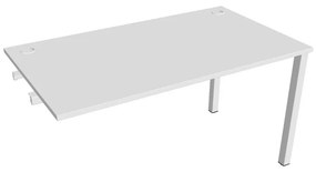 Stůl pracovní řetězící rovný 140 cm - Hobis Uni US 1400 R Dekor stolové desky: bílá, Barva nohou: bílá
