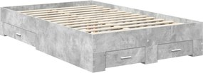 Rám postele s čelo Betonově šedá 120 x 190 cm Kompozitní dřevo 3410006