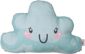 Tyrkysový dětský polštářek s příměsí bavlny Apolena Pillow Toy Hurro, 21 x 40 cm