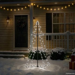 Vánoční stromek kužel 160 LED diod dovnitř i ven 78 x 120 cm 328564