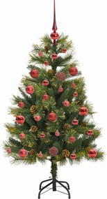 Umělý sklopný vánoční stromeček s kužely Zelená 120 cm 3395071