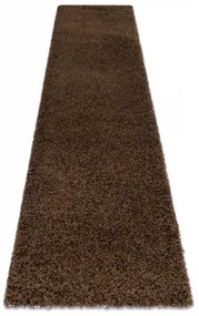 Dywany Luszczow Kusový koberec, běhoun SOFFI shaggy 5 cm hnědý Rozměr koberce: 70 x 250 cm