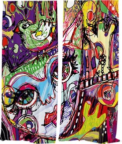 IMPAR Závěsy Cat art (Rozměr : 140x250, Materiál: Interlock)
