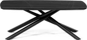 Konferenční stolek AHG-X7227 BK, slinutá keramika, mramor (120 x 70) cm