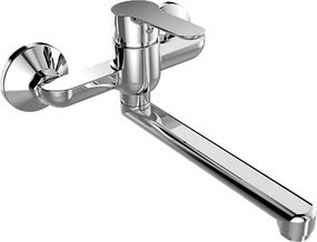 Mereo Mereo, Dřezová nástěnná baterie, Zuna s ramínkem plochým rovným 300 mm, chrom, CB30206Z