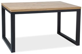 SIGNAL Jídelní stůl - LORAS II, 150x90, masivní dub/černá