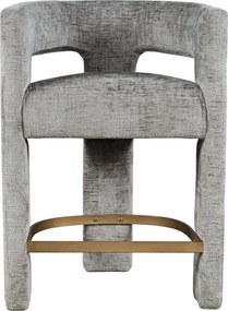 Designová barová židle Leith šedá