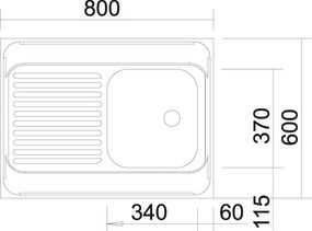Blanco R-ES 8x6 Nerez přírodní lesk oboustranné provedení