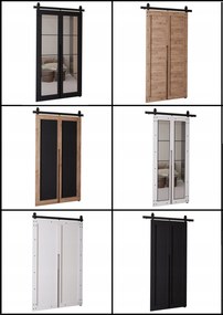 Skládací posuvné dveře QUDIO M2 černý + Old Style 80