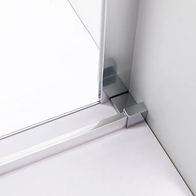 BPS-koupelny Posuvné sprchové dveře HYD-ATA 110 chrom/transparent pro instalaci do niky - bez vaničky