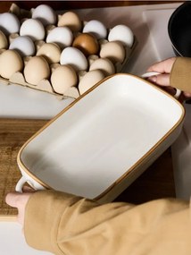 Sinsay - Keramická zapékací mísa - krémová
