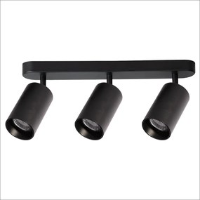 Bodové svítidlo Pipe, 3x černé kovové stínítko, b