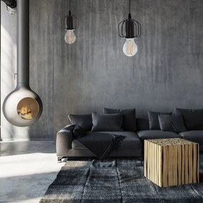 Toolight - Závěsná lampa 1xE27 APP591-1CP, černá, OSW-08563