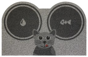Idea Rohožka/podložka na krmení Kočka šedá