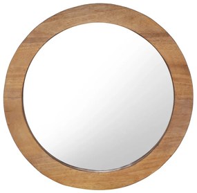 Nástěnné zrcadlo 60 cm teak kulaté 288806