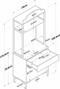 Skříň Jehy Walnut and White