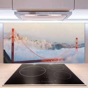 Skleněné obklady do kuchyně Mosty Architektura 100x50 cm