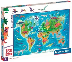 Clementoni - Puzzle 180 Dinosauří mapa