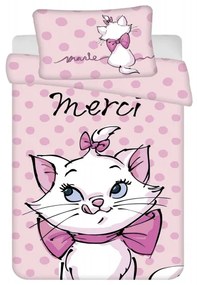 Jerry Fabrics Disney povlečení do postýlky Marie Cat Merci baby 100x135, 60x40 cm