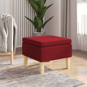 Stolička s dřevěnými nohami vínová textil 329428