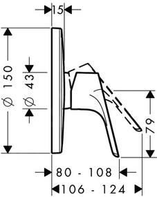 Hansgrohe Focus E2, sprchová baterie pod omítku, chromová, 31965000
