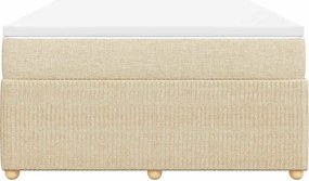 Box spring postel s matrací krémová 140x190 cm textil 3285572