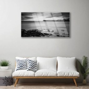 akrylový obraz Moře Kameny Krajina 100x50 cm