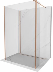 Mexen Kioto sprchová stěna Walk-in 120 x 85 x 40 cm, transparentní, růžové zlato - 800-120-085-221-60-00-040