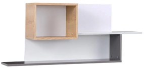 JOKER | závěsná police 12 | 120 cm | | bílá/grafit/šedá/lefkas světlý