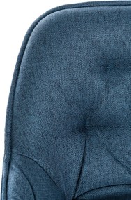 Sada 2 barových židlí Gibson látka – modrá