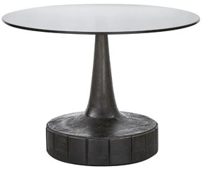 OnaDnes -20% Hoorns Černý skleněný konferenční stolek Syan 60 cm