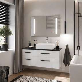 Koupelnový nábytek Belini Premium Full Version bílý lesk Euphoria  EUP P 90L/0/W/W/0/BK/MB