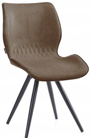 Čalouněná židle ekokůže,48,5x43,5x81,5cm,více barev Barva: Hnědá
