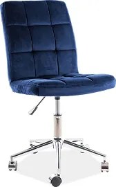 Nábytkáři ORFA Q-020 - VELVET - kancelářská židle - látka tmavě modrá Bluvel 86 ,Nosnost 100kg(OBRQ020VGR=1balík) (S) (K150)