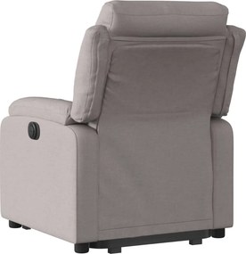 Elektrické zvedací polohovací křeslo taupe textil 3205012